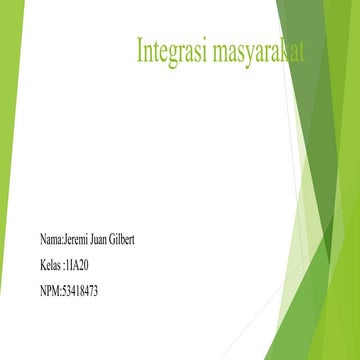 Integrasi masyarakat | PPT