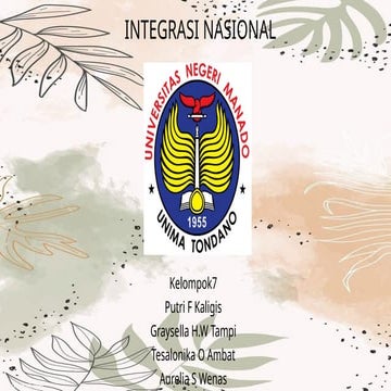 INTEGRASI NASIONAL 8 PKN.ppt tugas pkn kelompok 7 | PPTX