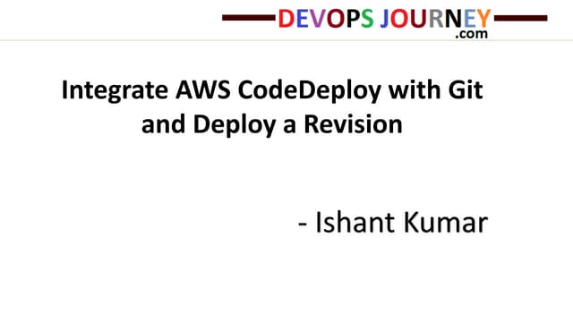 Integrate Aws Codedeploy With Git And Deploy A Revision Ppt 0950