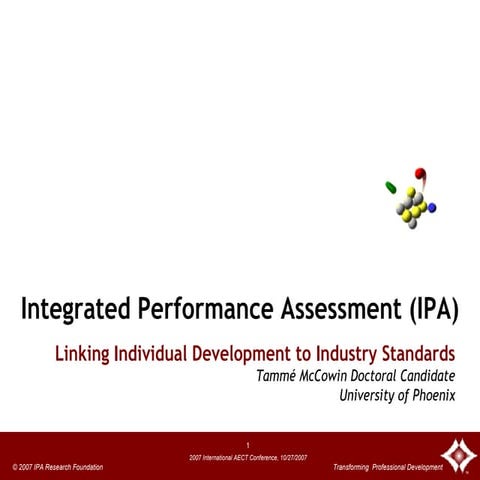 Integrated Performance Assessment: Linking Individual Development to ...