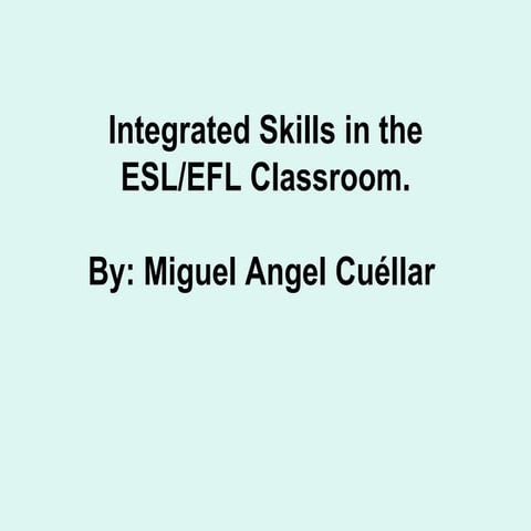 Integrated skills-in-the-esl | PPT