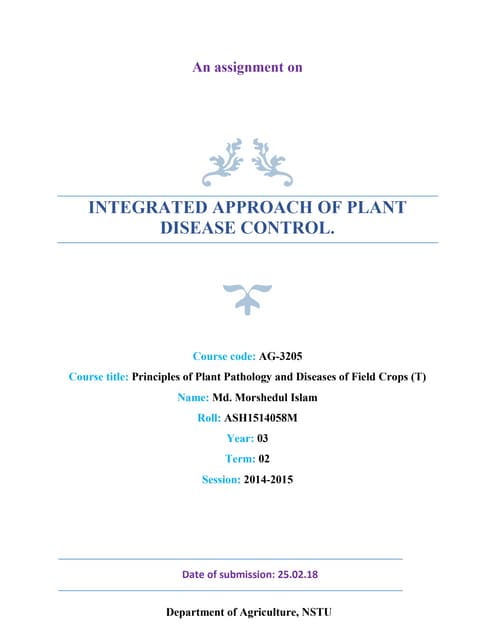 integrated disease management | PPTX | Infectious Diseases | Diseases ...