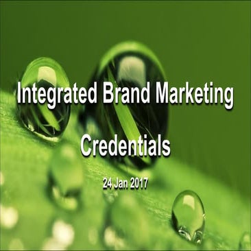 Integrated Brand Marketing Credentials 20170124 | PDF