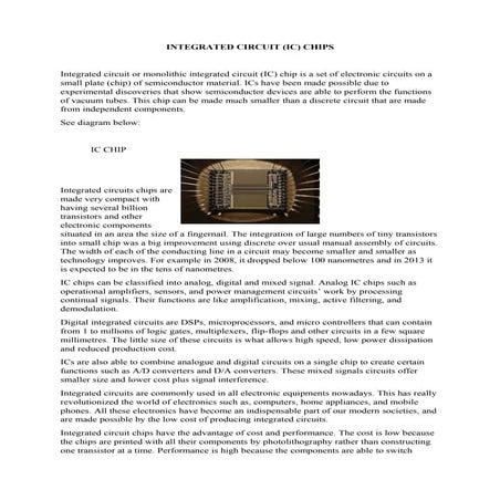 ppt on IC [Integrated Circuit] | PPTX