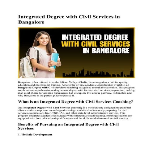 Integrated Degree with Civil Services in Bangalore.docx