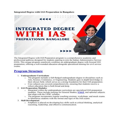 Integrated Degree with IAS Preparation in Bangalore.docx