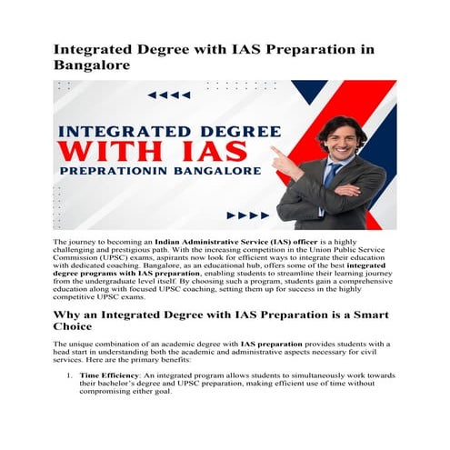 Integrated Degree with IAS Preparation in Bangalore...docx