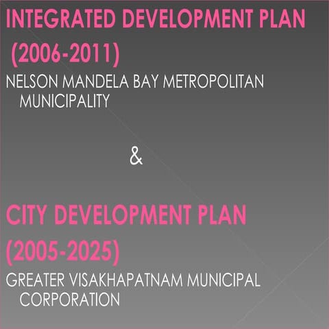 Integrated development plan | PPT