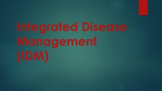 Integrated Plant Disease Management (IDM) | PPT