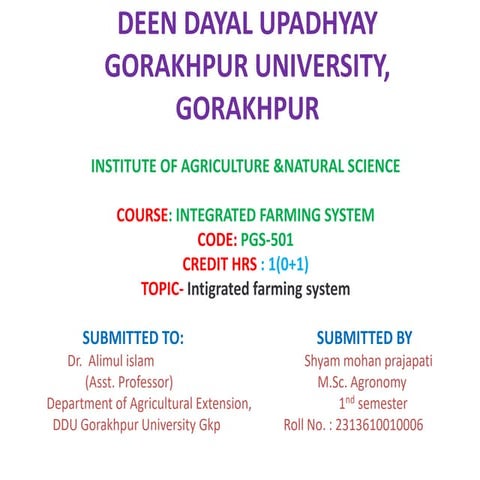 Integrated Farming System Pptx