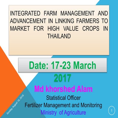 Integrated farm management and advancement in linking farmers | PPTX