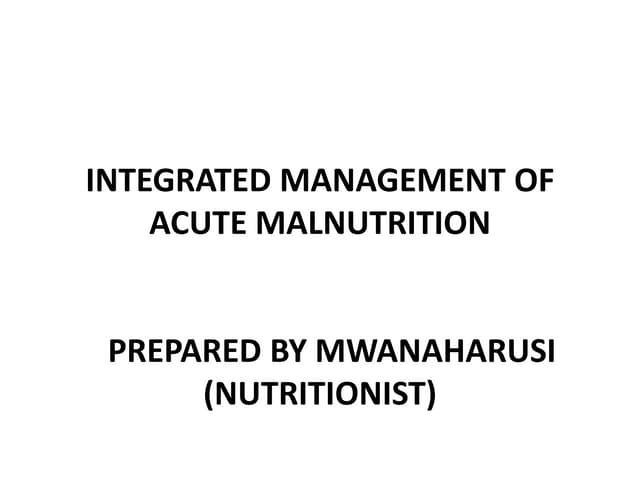 10 step of inpatient management of acute malnutrition WHO protocol | PDF