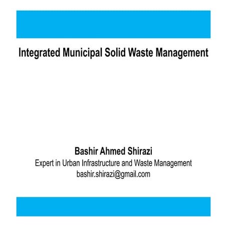 Integrated Municipal Solid Waste Management | PDF