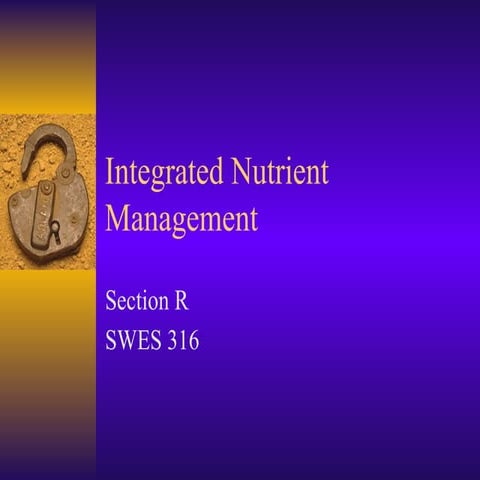 Integrated nutrient management.ppt. importance | PPT