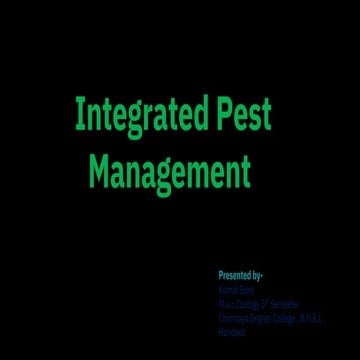 IPM:- Integrated Pest Management | PPTX