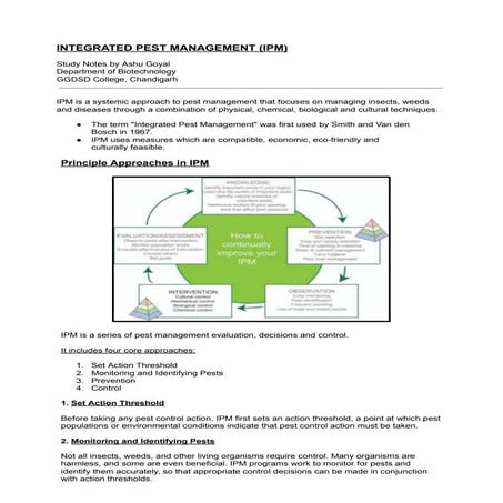 Integrated Pest Management: a holistic approach to managing pests | PDF