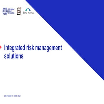 Webinar on Integrated risk management solutions | PPTX