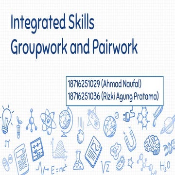 Integrated skills and groupwork pairwork presentation | PPTX | Homework ...
