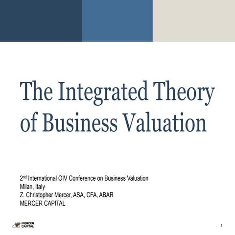 Integrated Theory of Business Valuation | PPTX