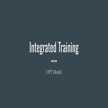 Integrated Training and Exercise Regimes | PDF