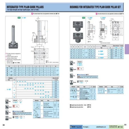 Integrated type plain guide pillars | PPT