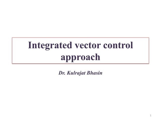 Integrated vector management | PPT