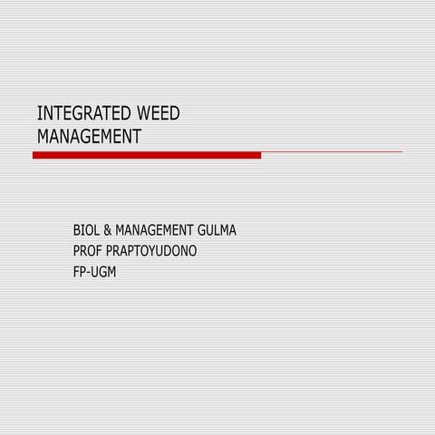 Integrated weed | PPT
