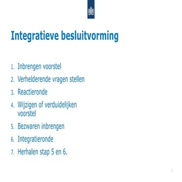 Integratieve besluitvorming | PPTX
