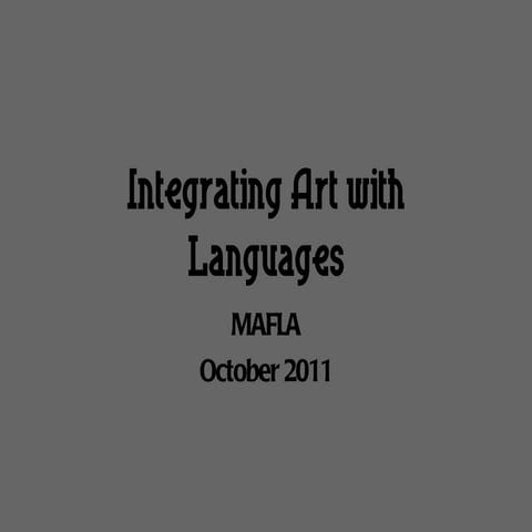 Integrating art in foreign languages | PPT