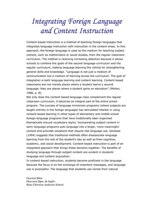 Content based syllabus | PPT