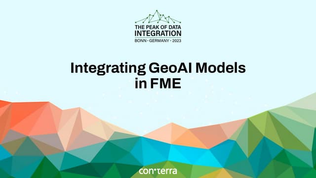 Integrating Geoai Models In Fme Pdf Databases Computer Software