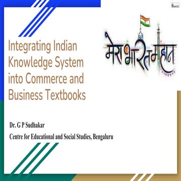 Integrating Indian Knowledge System into Commerce and Business Texts (8 ...
