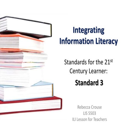 Integrating information literacy | PPTX