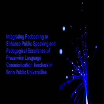 Integrating Podcasting to Enhance Public Speaking and Pedagogical ...
