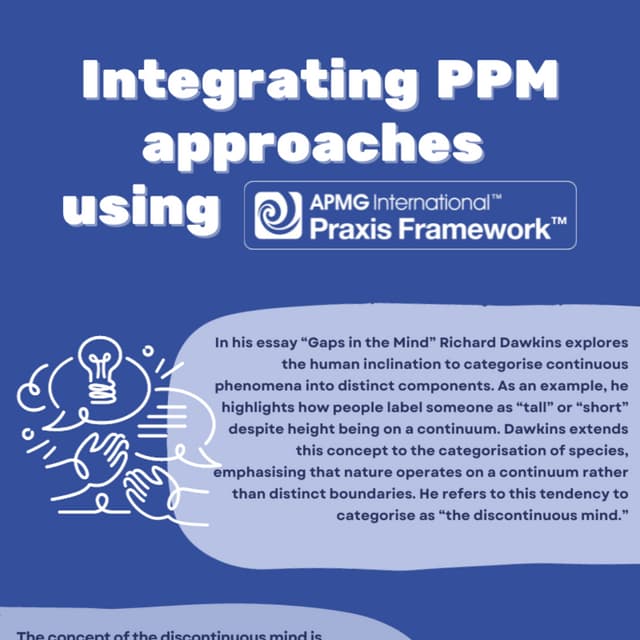 integrating ppm approaches | The Knowledge Academy | PDF