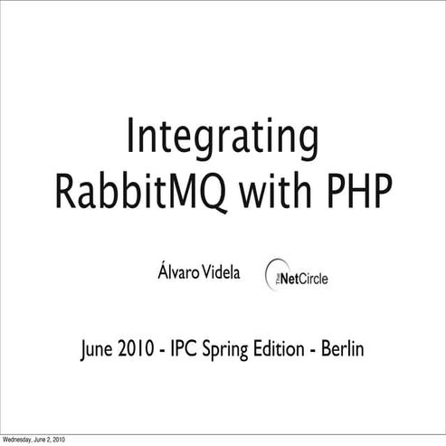 Integrating Rabbitmq With Php Ppt 