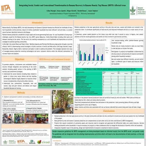 Integrating Social, Gender and Generational Transformation in Banana ...