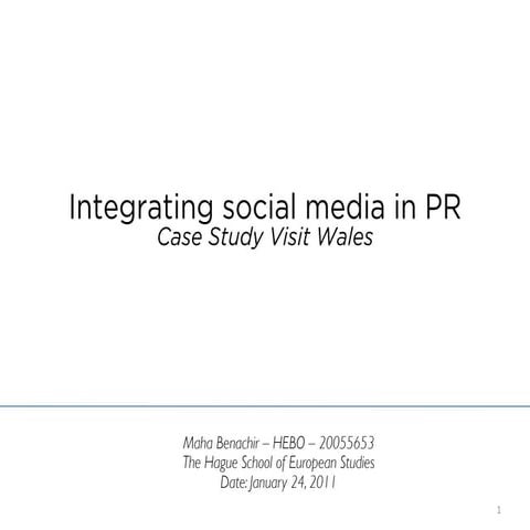 Integrating social media in PR (Case study Wales) | PDF