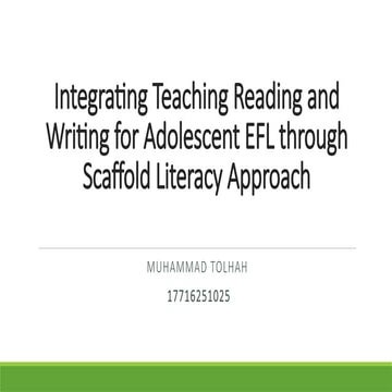 Integrating Teaching Reading and Writing for Adolescent EFL.pptx