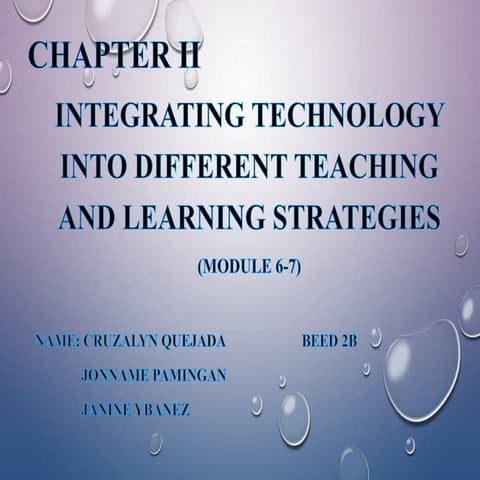 Integrating technology into different teaching and learning strategies ...