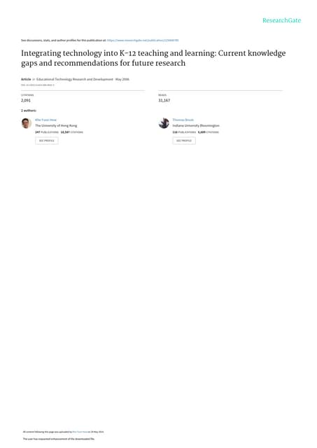 Technology Integration Education Issues | PPTX | Education