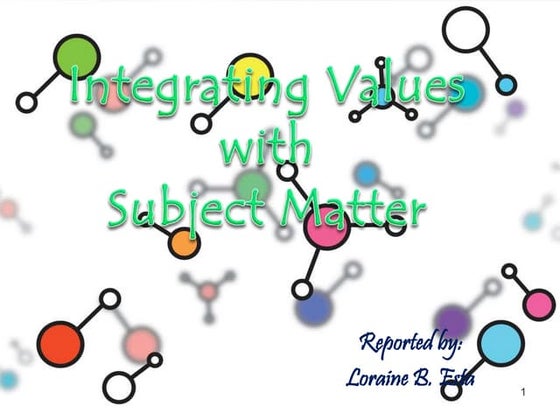 Strategies in integration of values | PPT