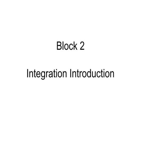 Integration intro | PPT