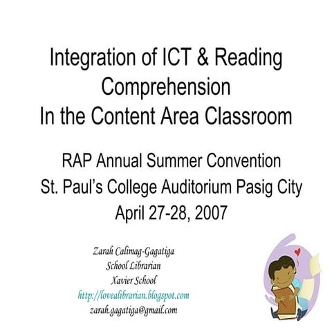 Integration of ICT & Reading Comprehension | PPT