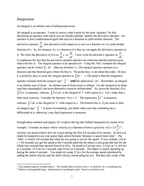 Integration basics | PDF Integration basics | PDF