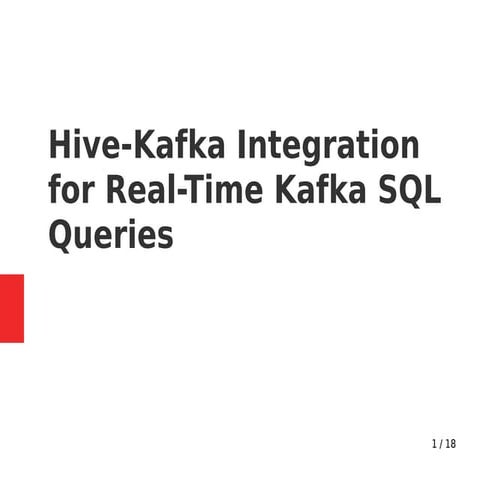 Integration For Real Time Kafka Sql Ppt