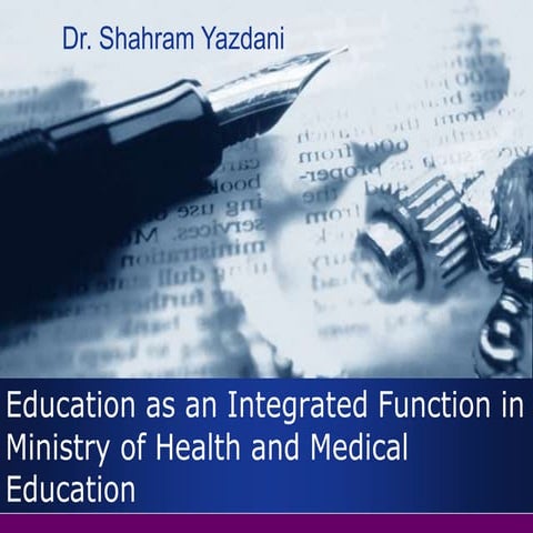 Integration in health system | PPTX