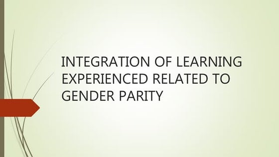 GENDER FAIR SCHOOL ENVIRONMENT | PPTX