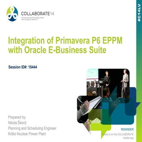 Integration Of Primavera P6 Eppm With Oracle E Business Suite Oracle Primavera P6 Collaborate 2029