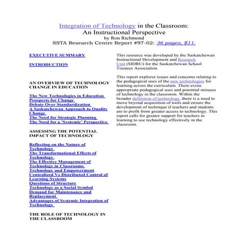 Technology Integration: The RAT – Replacement, Amplification, and ...